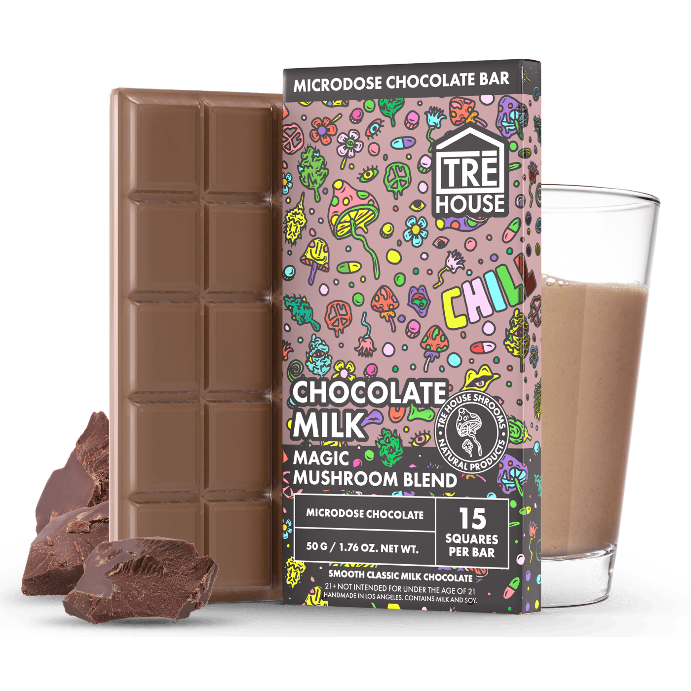 Chocolate Milk Mushroom Chocolate Bar - discover the magic! Chocolate Milk Mushroom Chocolate Bar - discover the magic!